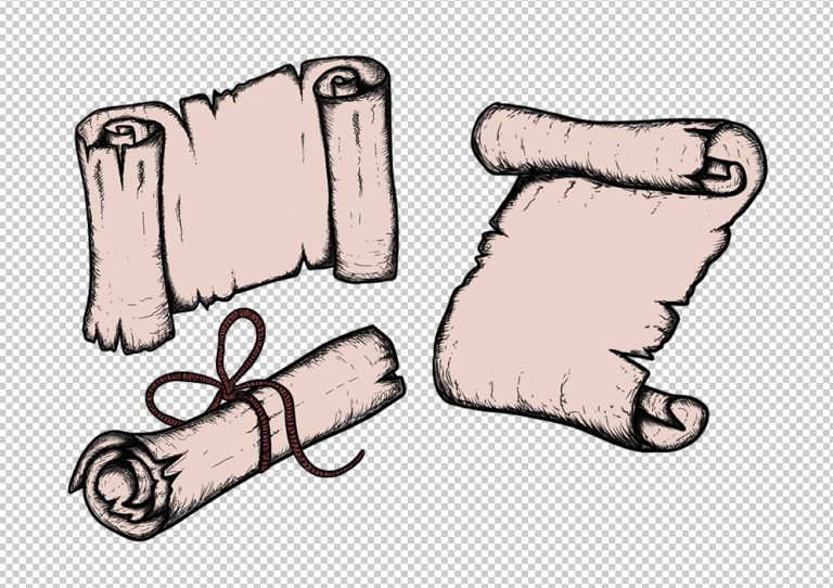 FREE Scroll Drawings | Old Scroll Drawing Image | Pirate Scrolls Artwork