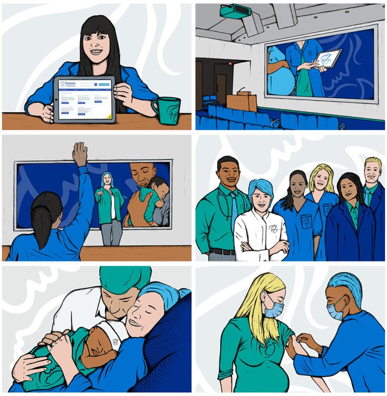NHS Maternity Artwork for Sussex LMNS | Drawings & Illustrations